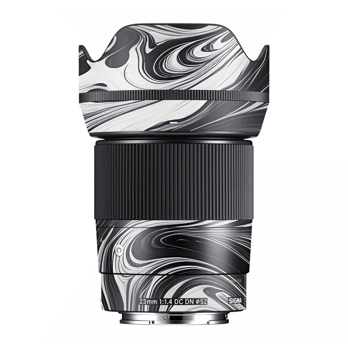 Black and White Marble Sigma 23mm F/1.4 DC DN Camera Lens Skin