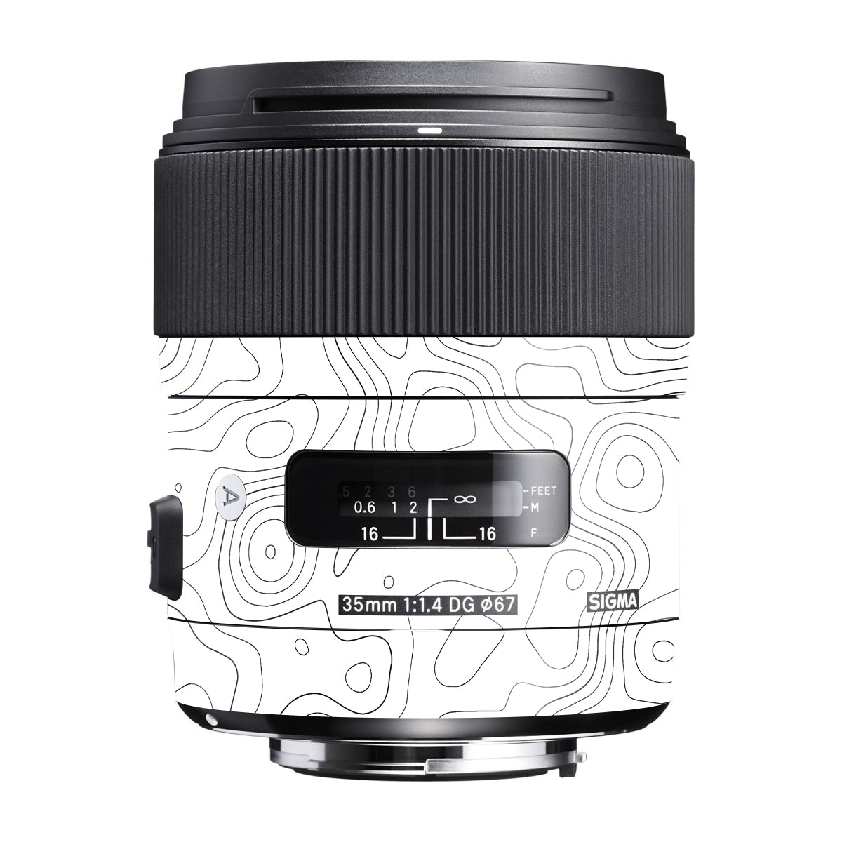 White Contour Design Sigma 35mm F/1.4 DG Canon Mount Camera Lens Skin
