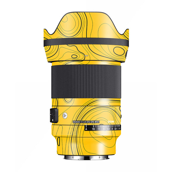 Topographic Map Pattern Sigma 35mm F/1.4 DG Nikon Mount Camera Lens Sk