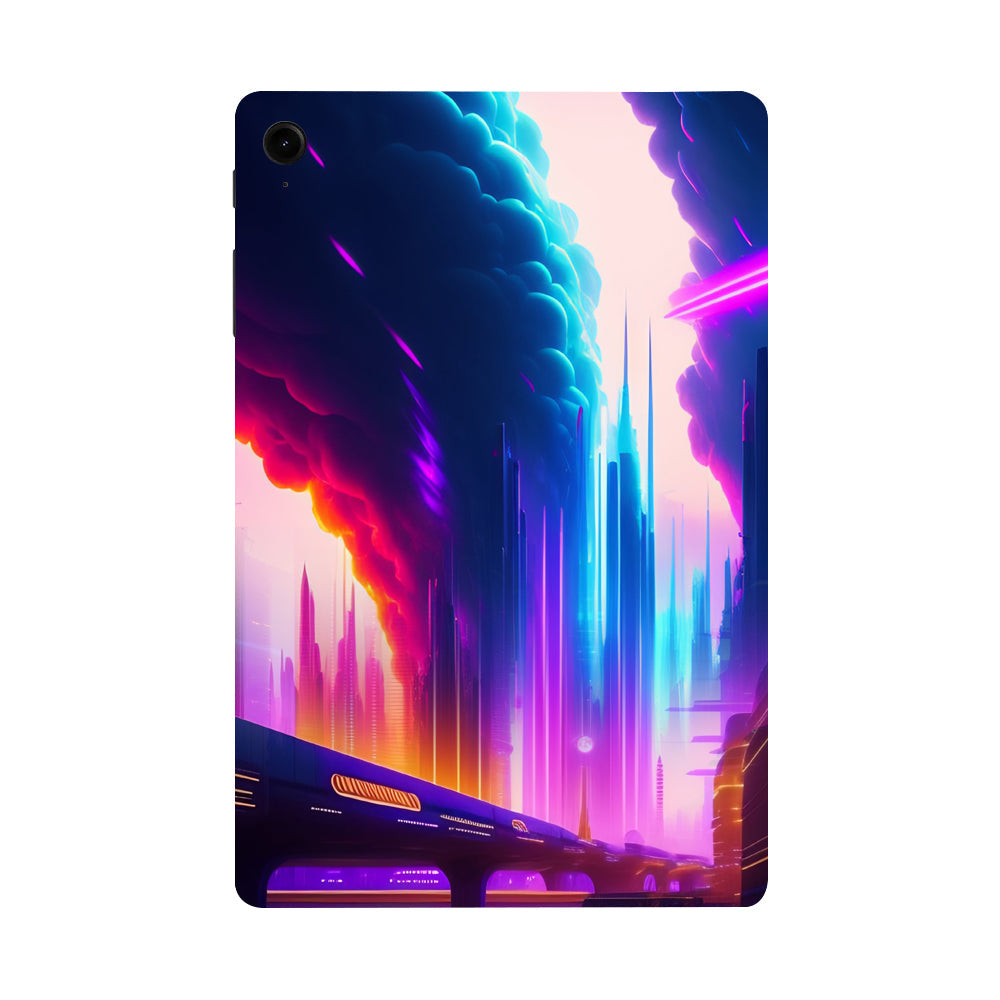 Samsung Galaxy Tab S9 FE Neon City Tablet Skins