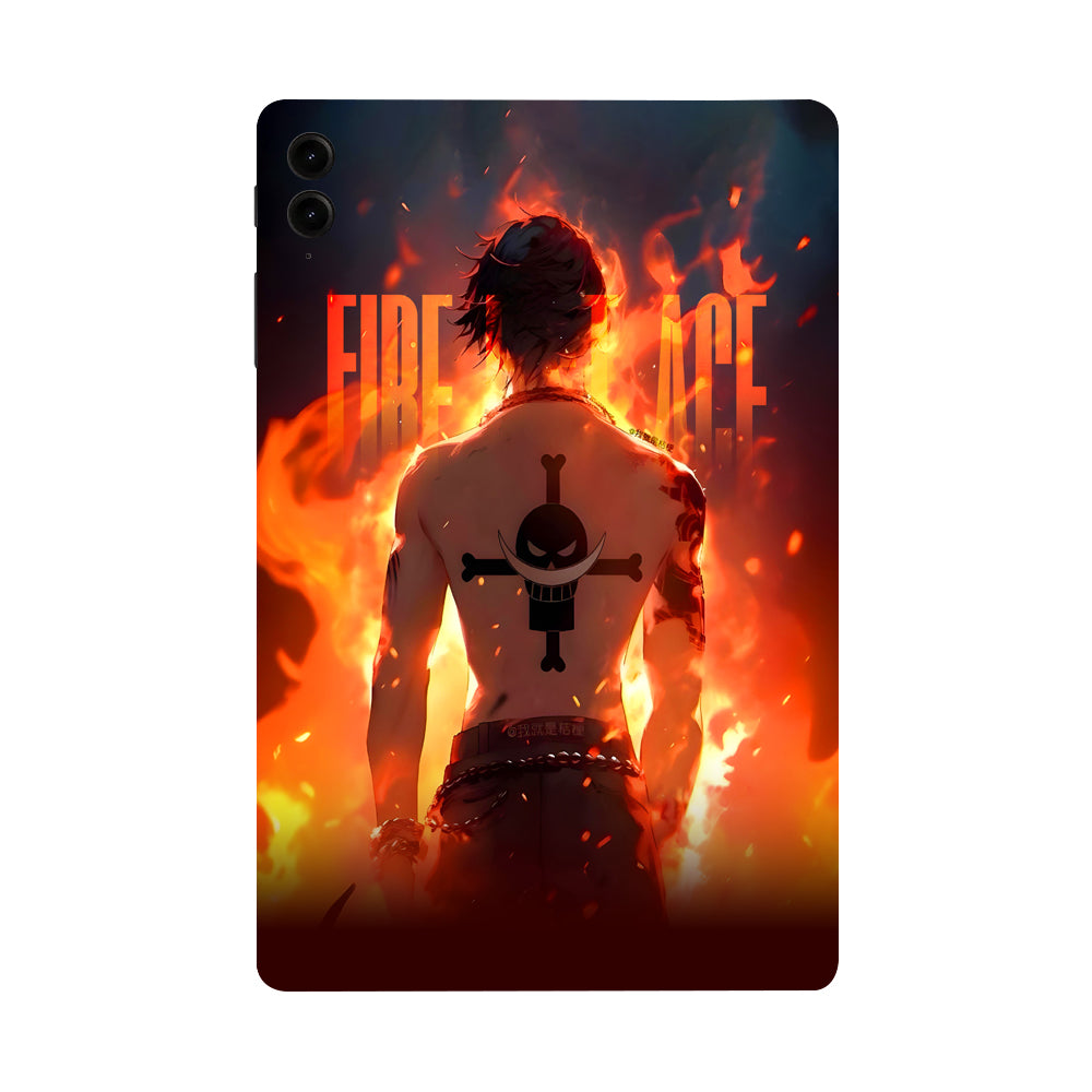 Samsung Galaxy Tab S9 FE Plus Portgas D. Ace Fire Fist Flame Anime Tab