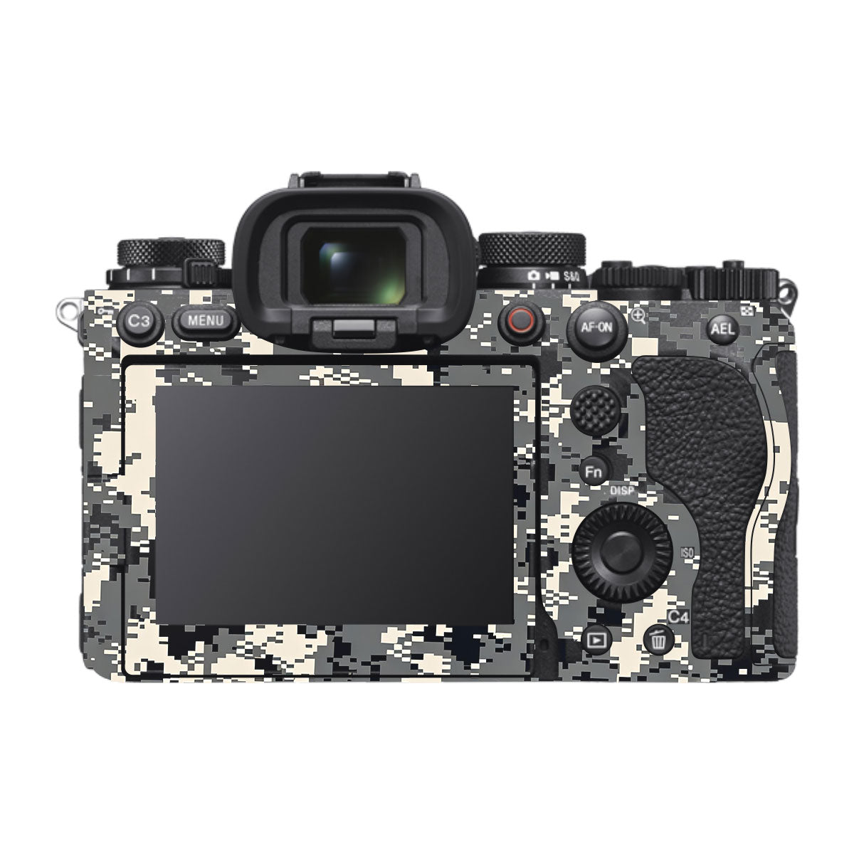 Grey Black Pixel Sony A1 Mark II Camera Skin