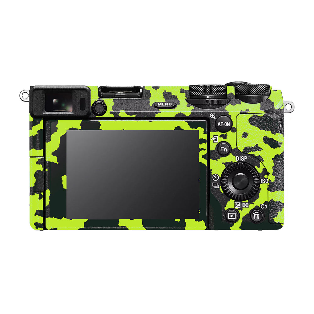 Neon Green Splatter Sony A6700 Camera Skin