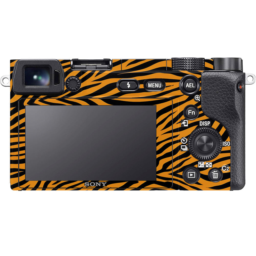 Zebra Gold Pattern Sony A6100 Camera Skins