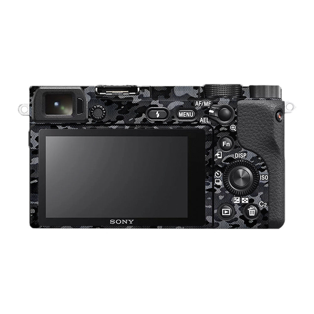 Stealth Grey Camo Sony A6400 Camera Skins