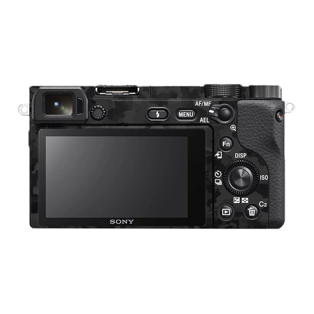 Black Camouflage Sony A6400 Camera Skins