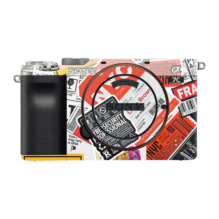 Tech Aesthetic Sticker Collage Sony A7 C Camera Skins