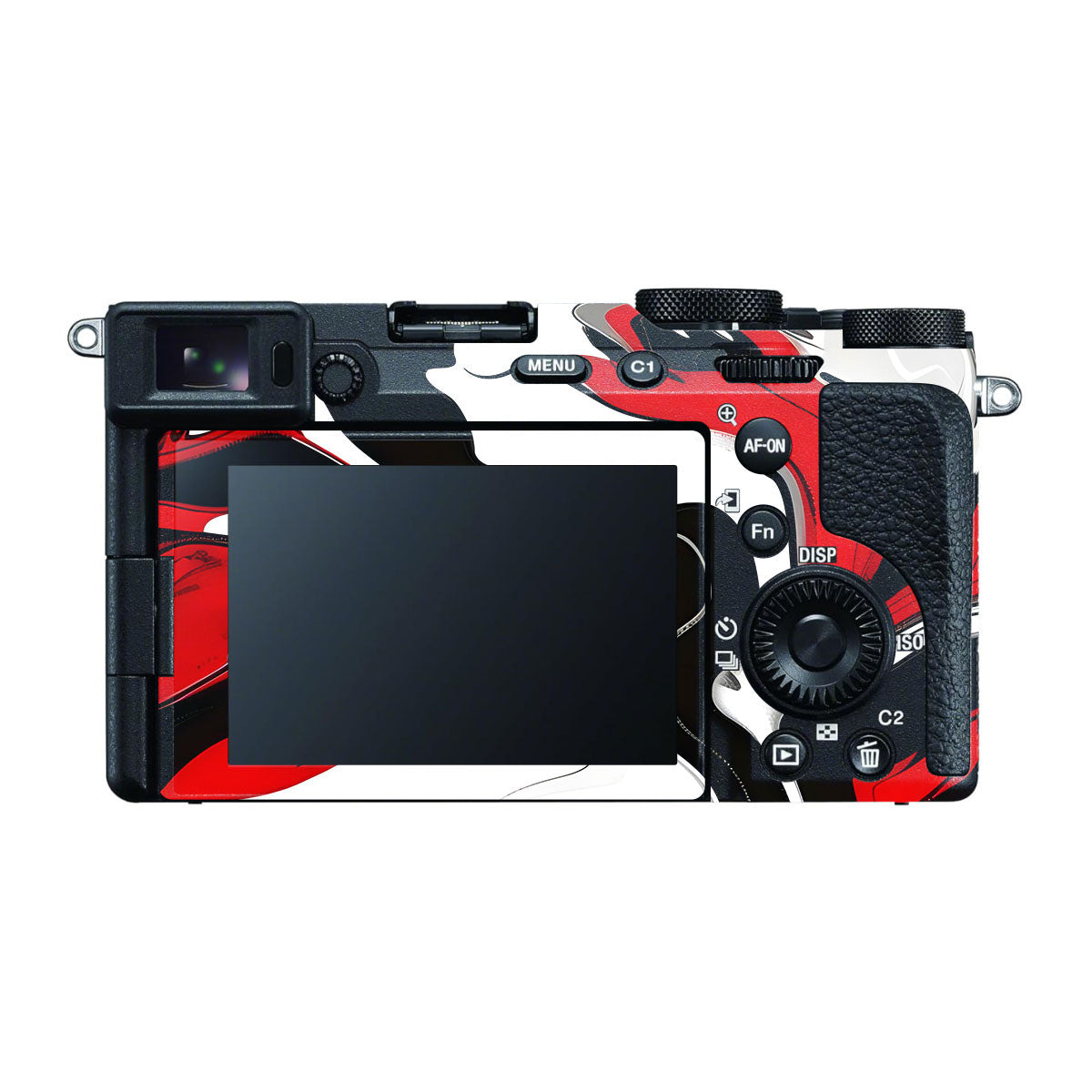 Scarlet and White Motion Sony A7 CII Camera Skins
