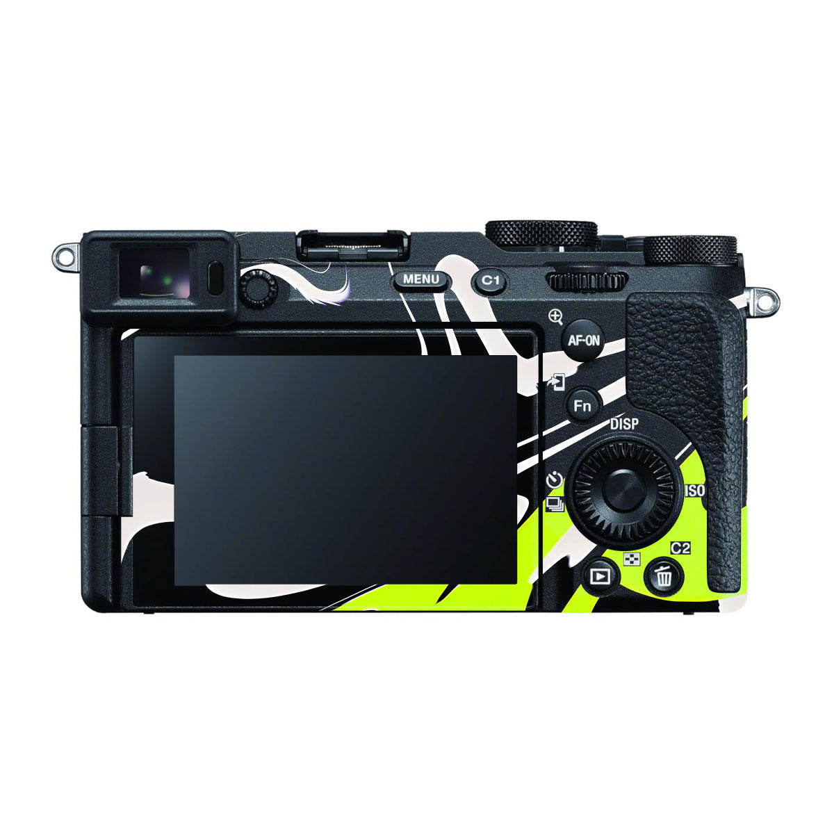 Neon Green and Black Pattern Sony A7 CII Camera Skins