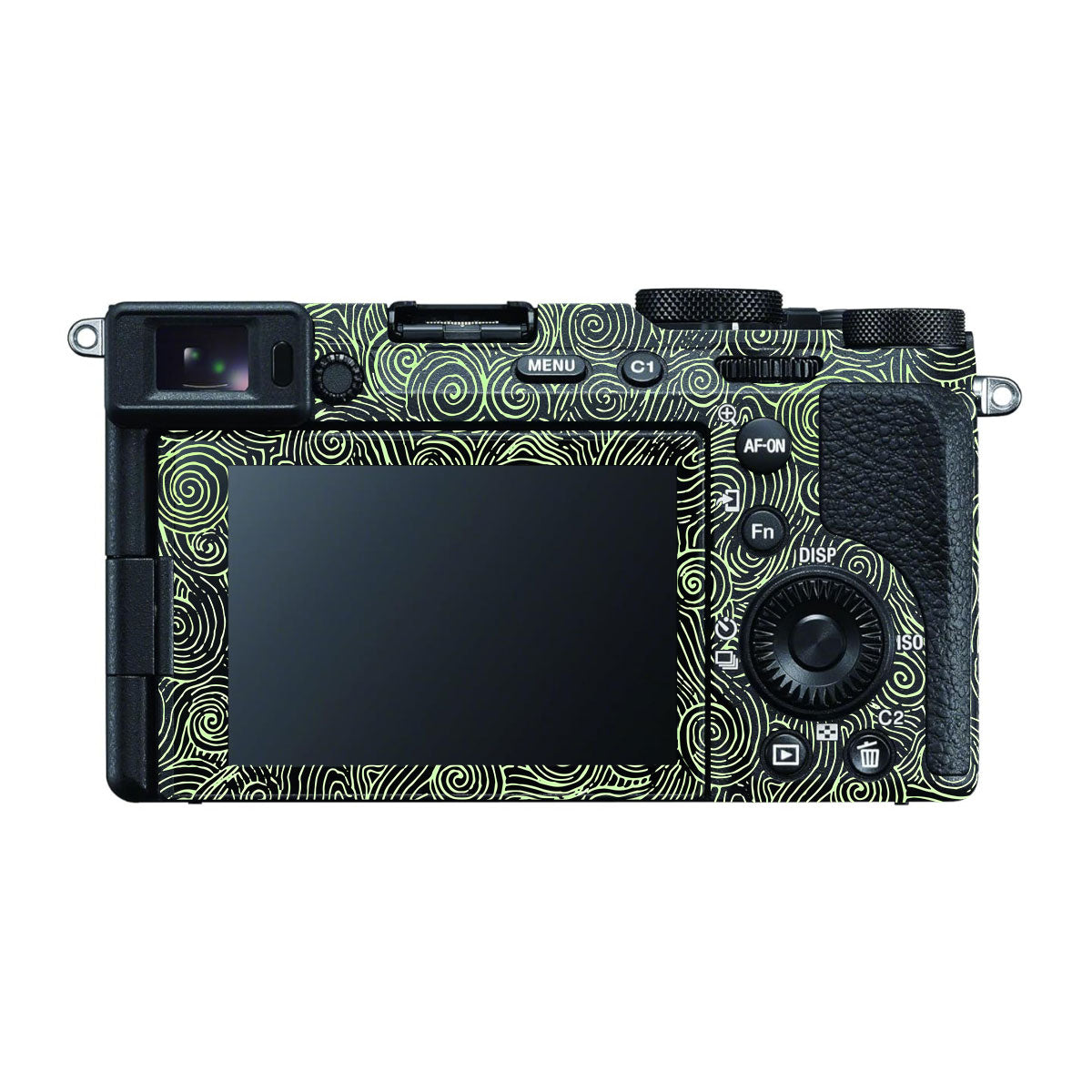 Green Spirals Sony A7 CII Camera Skins
