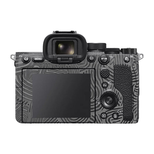 Monochrome Line Maze Sony A7 V Camera Skin