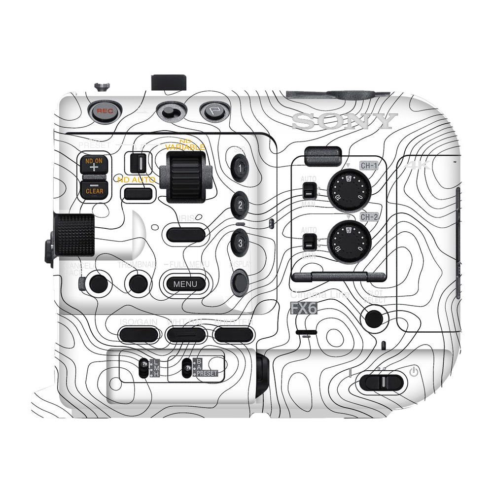 White Contour Design Sony FX6 Camera Skin