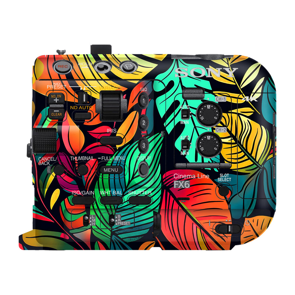 Tropical Jungle Leaves Sony FX6 Camera Skin