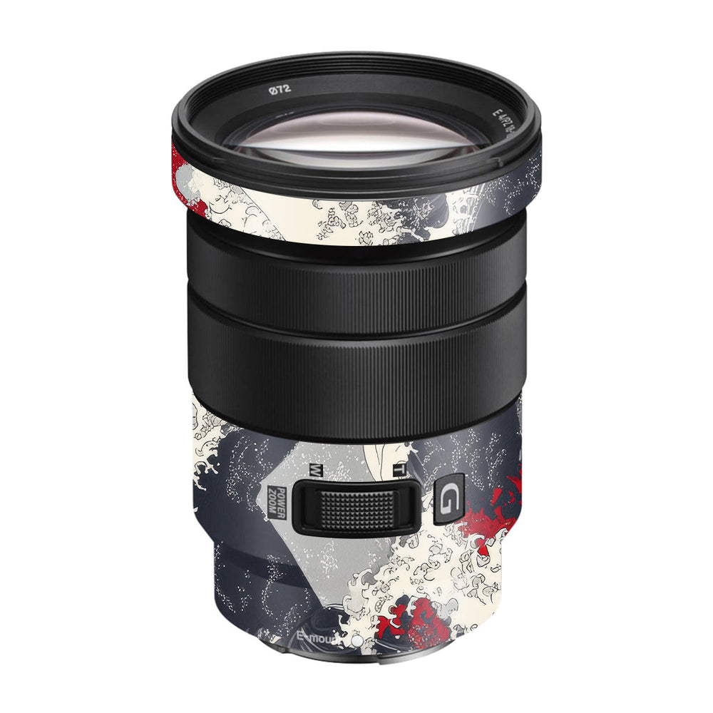 Abstract Waves Sony E 18-105mm F/4 Camera Lens Skin