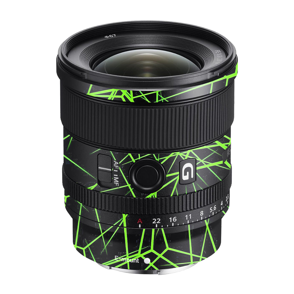 Neon Grid Sony FE 20mm F/1.8 G Camera Lens Skin