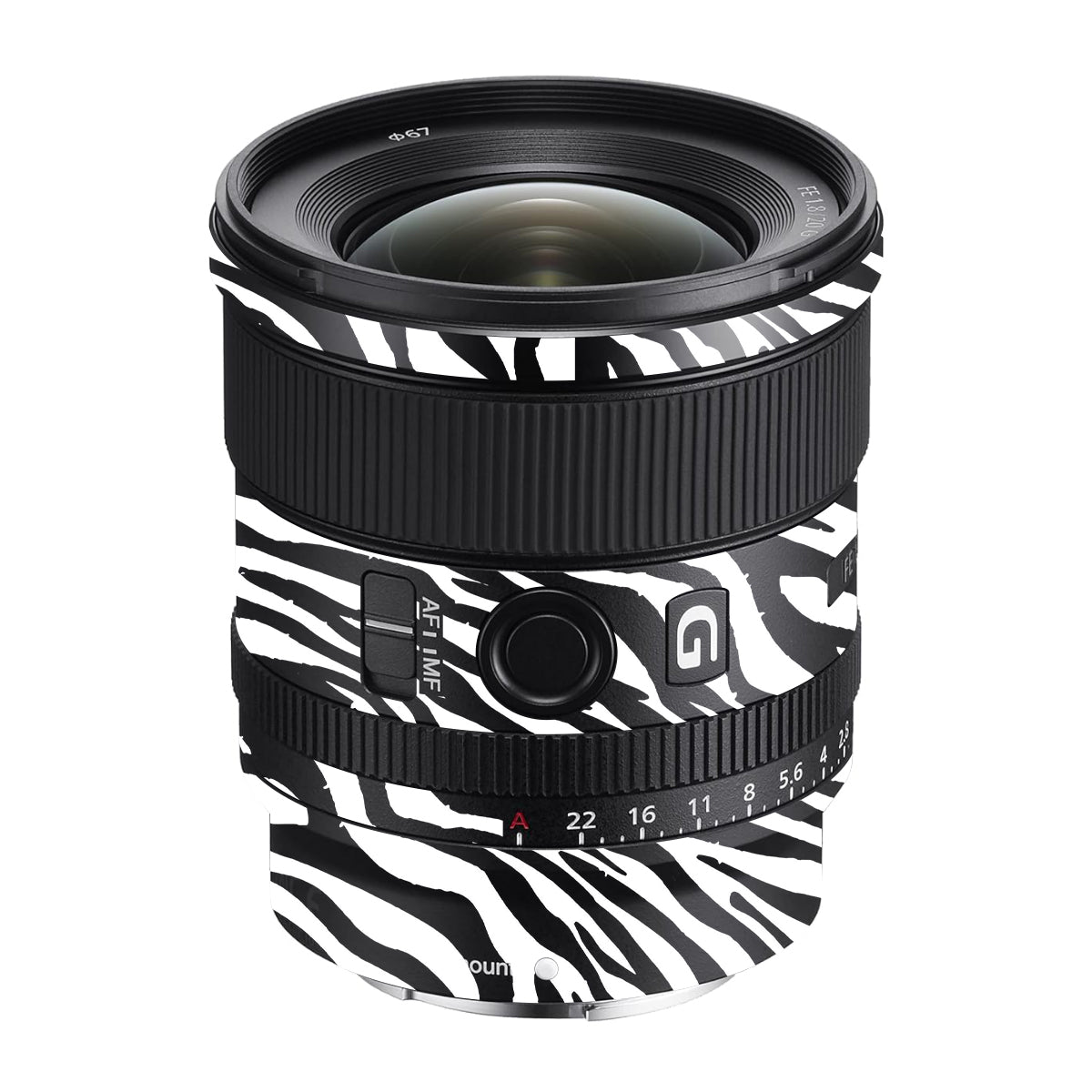 Classic Zebra Stripes Sony FE 20mm F/1.8 G Camera Lens Skin