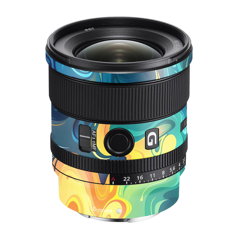 Rainbow Liquid Fusion Sony FE 20mm F/1.8 G Camera Lens Skin