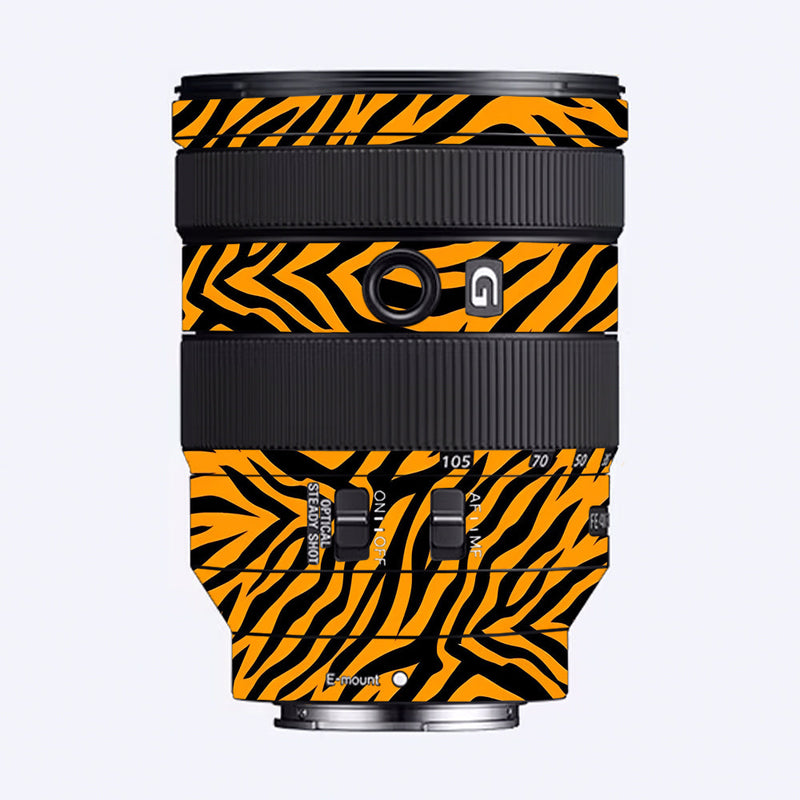 Zebra Gold Pattern Sony FE 24–105mm f/4 G OSS Camera Lens Skin