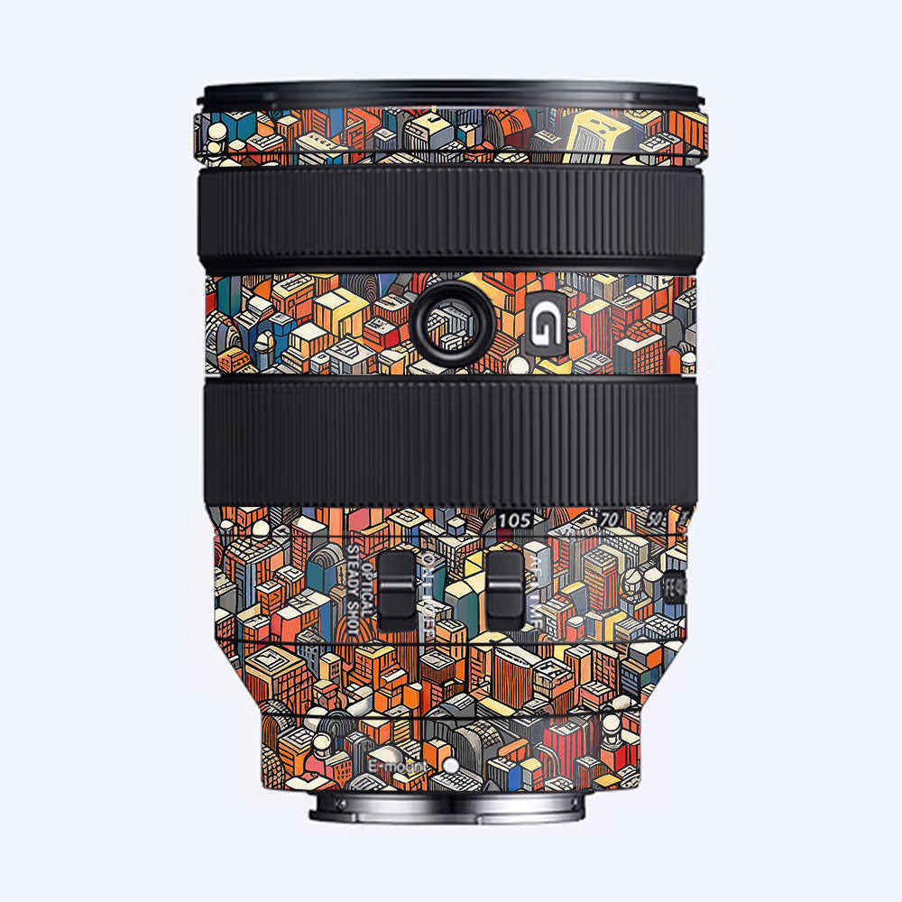 Isometric Cityscape Sony FE 24–105mm f/4 G OSS Camera Lens Skin