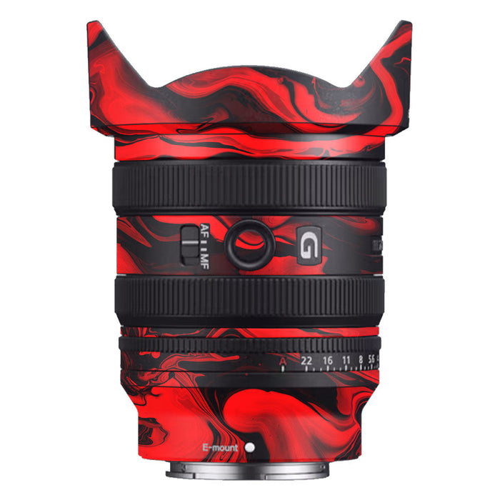 Red Lava Flow Sony FE 24–50mm f/2.8 G Camera Lens Skin