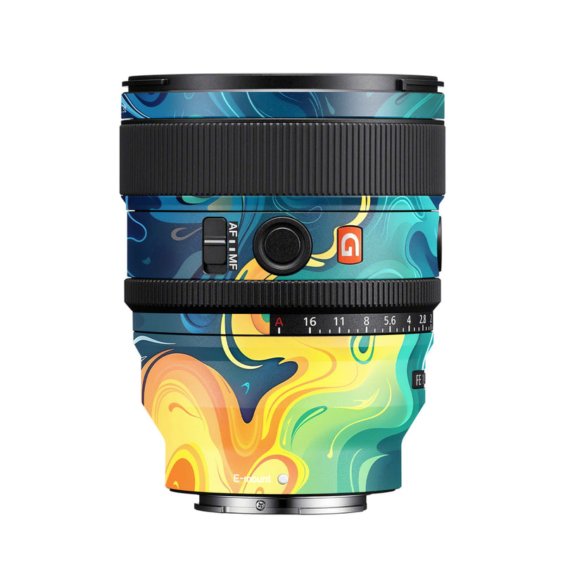 Rainbow Liquid Fusion Sony FE 24mm F/1.4 GM Camera Lens Skin