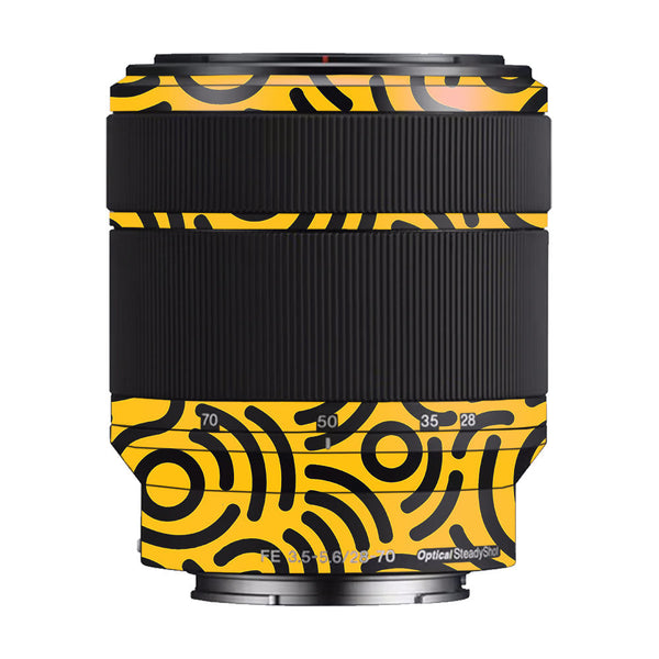 Minimal Yellow Wave Sony FE 28–70mm f/3.5–5.6 OSS Camera Lens Skin