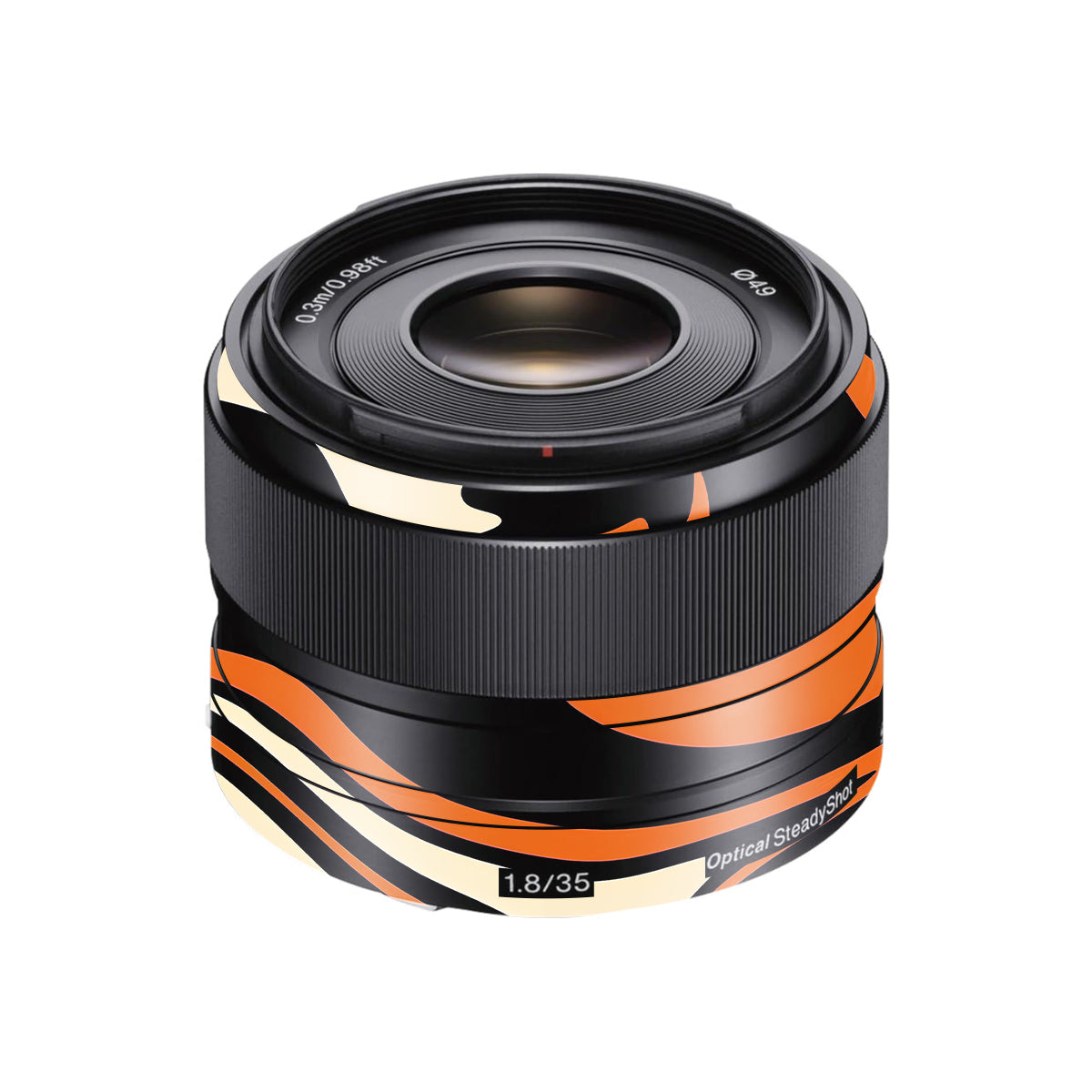Mid-Century Abstract Swirl Sony FE 35mm F/1.8 Camera Lens Skin