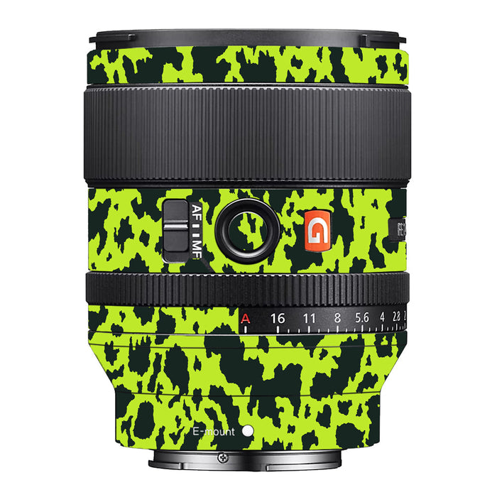 Neon Green Splatter Sony FE 35mm f/1.4 GM Camera Lens Skin