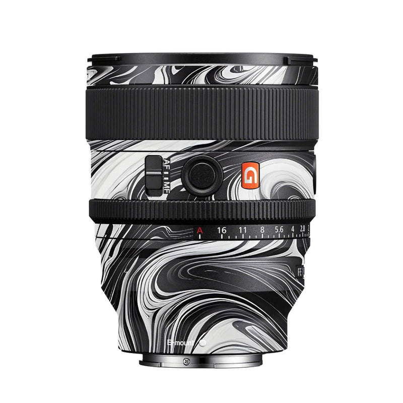 Black and White Marble Sony FE 50mm F/1.2 GM Camera Lens Skin