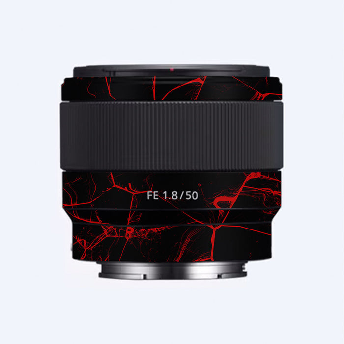 Red Neural Grid Sony FE 50mm f/1.8 Camera Lens Skin