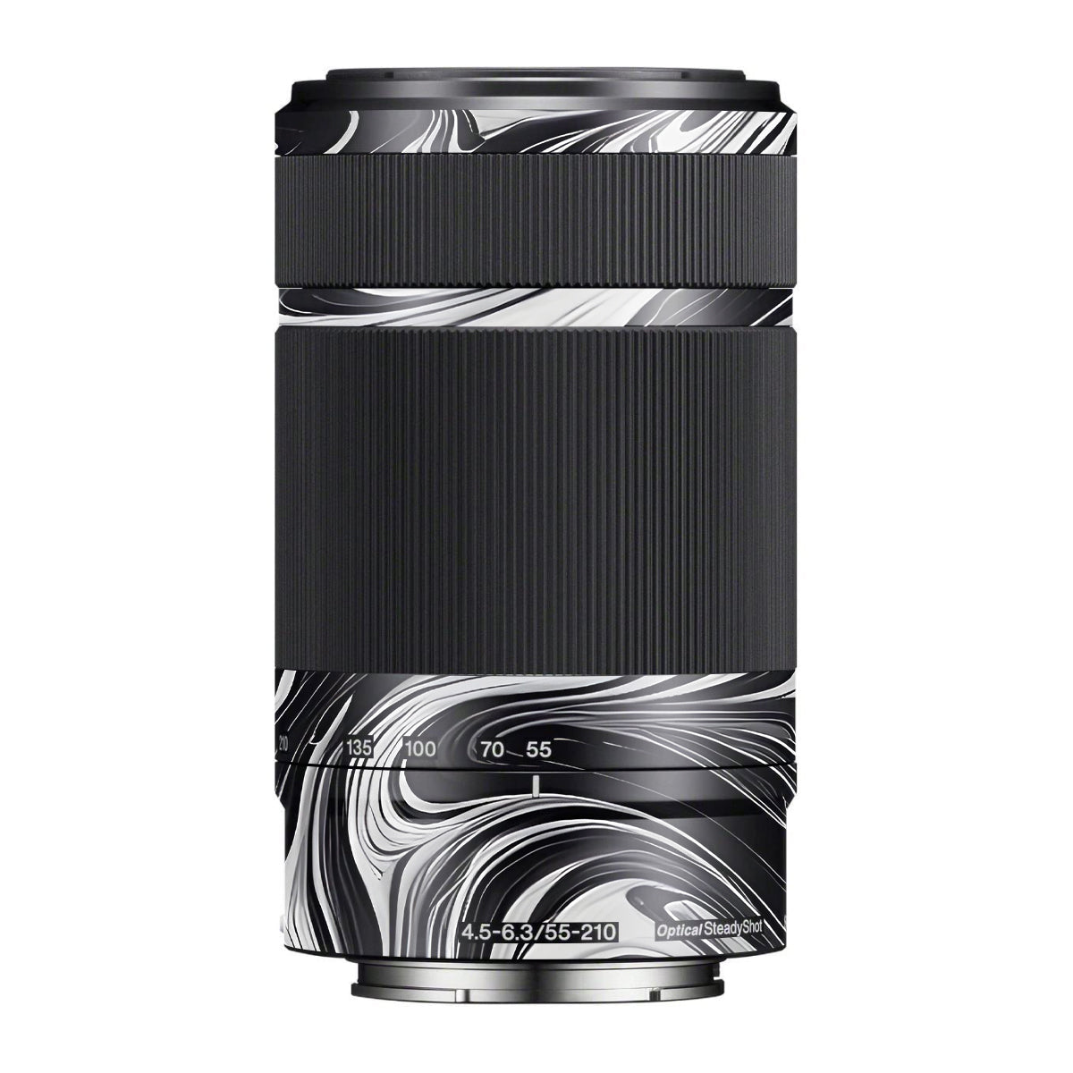 Black and White Marble Sony E 55-210mm F/4.5-6.3 OSS Camera Lens Skin