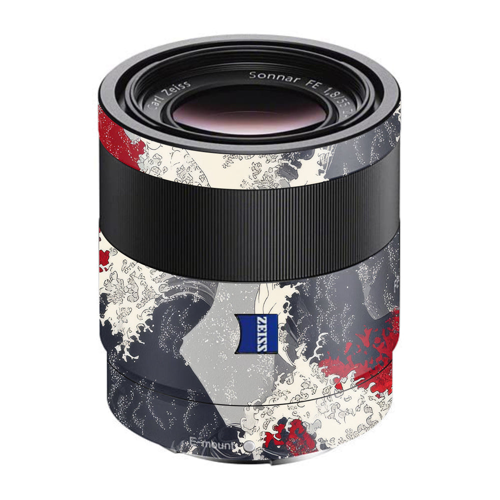 Abstract Waves Sony FE 55mm F/1.8 ZA Camera Lens Skin