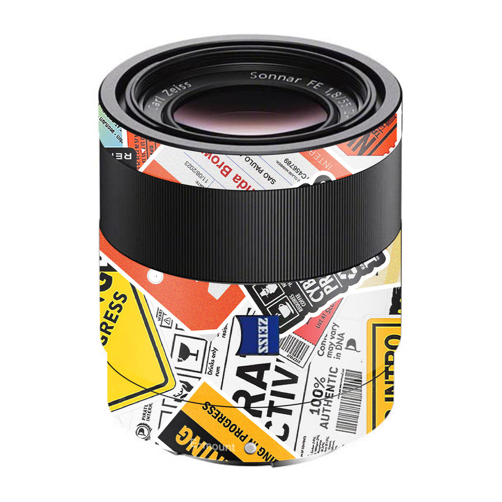 Tech Aesthetic Sticker Collage Sony FE 55mm F/1.8 ZA Camera Lens Skin