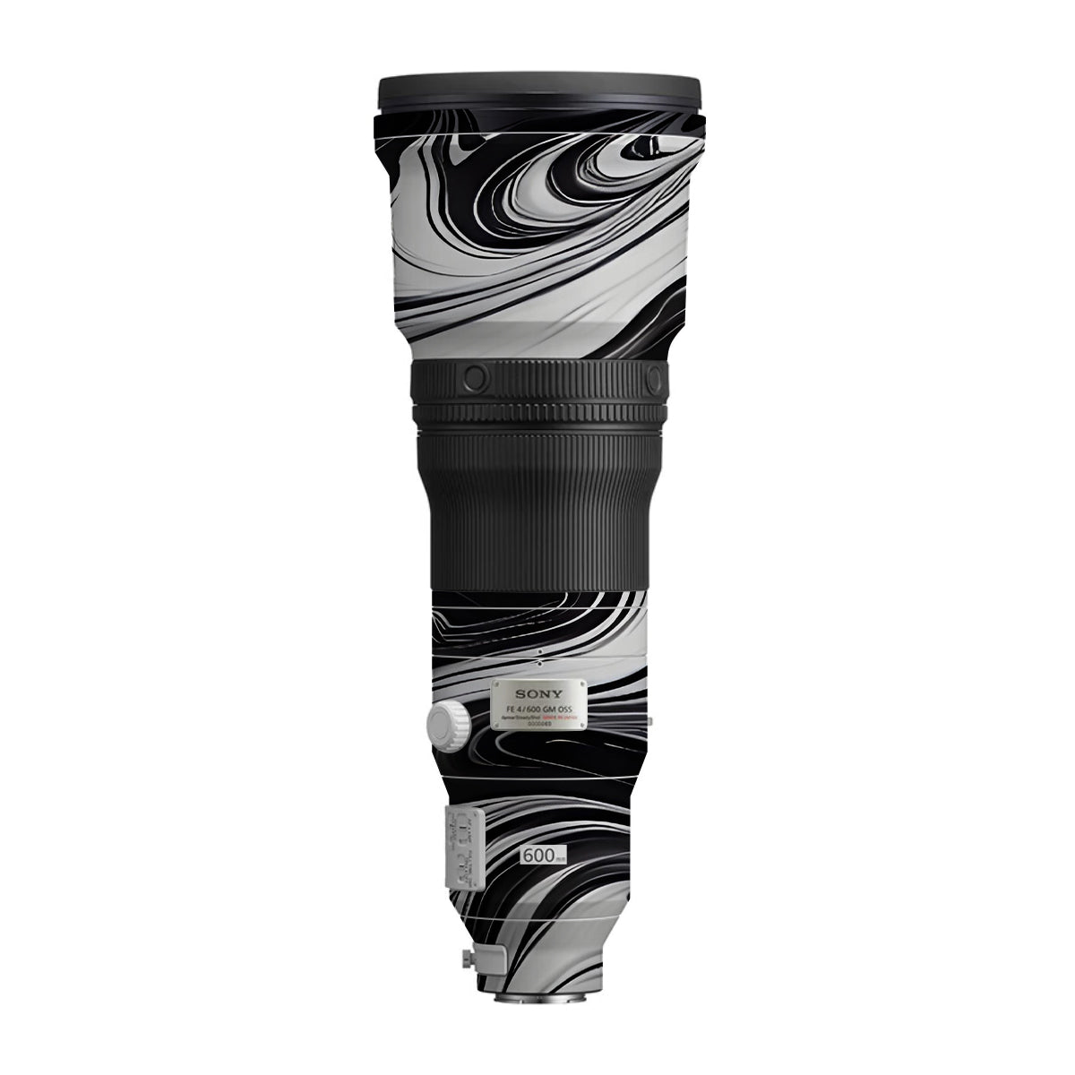 Black and White Marble Sony FE 600mm F/4 GM OSS Camera Lens Skin