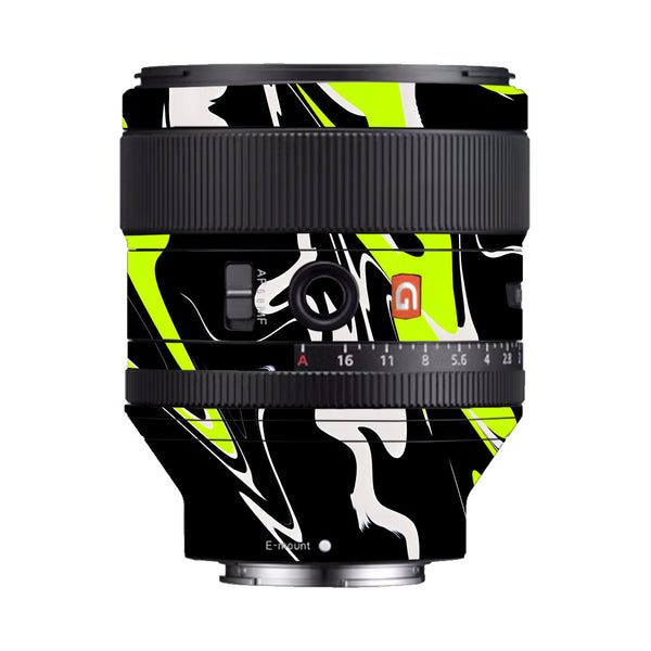 Neon Green and Black Pattern Sony FE 85mm f/1.4 GM Camera Lens Skin