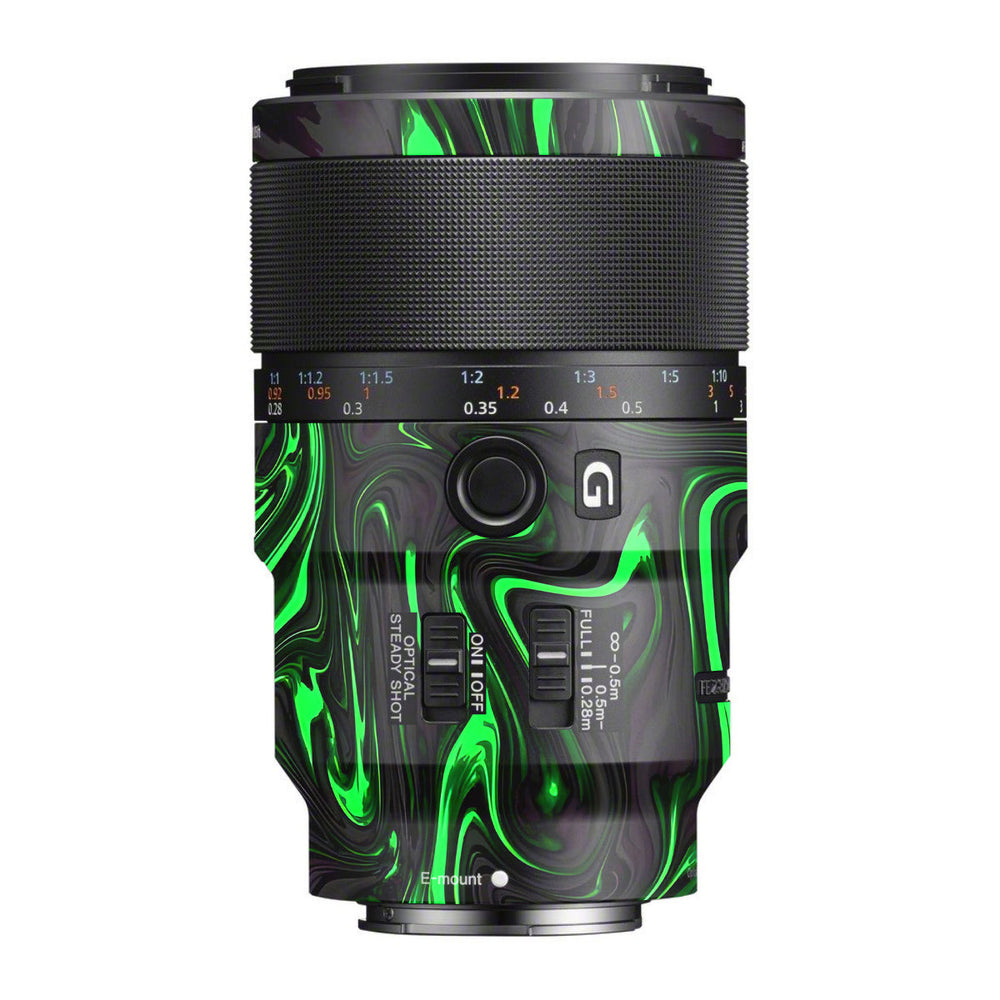 Green Liquid Pattern Sony FE 90mm F/2.8 Macro OSS Camera Lens Skin