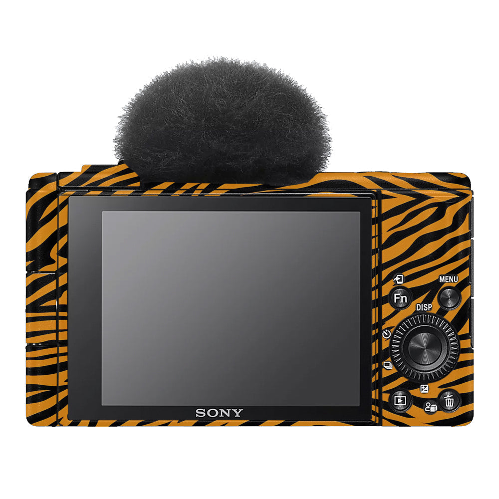 Zebra Gold Pattern Sony ZV-1F Camera Skins