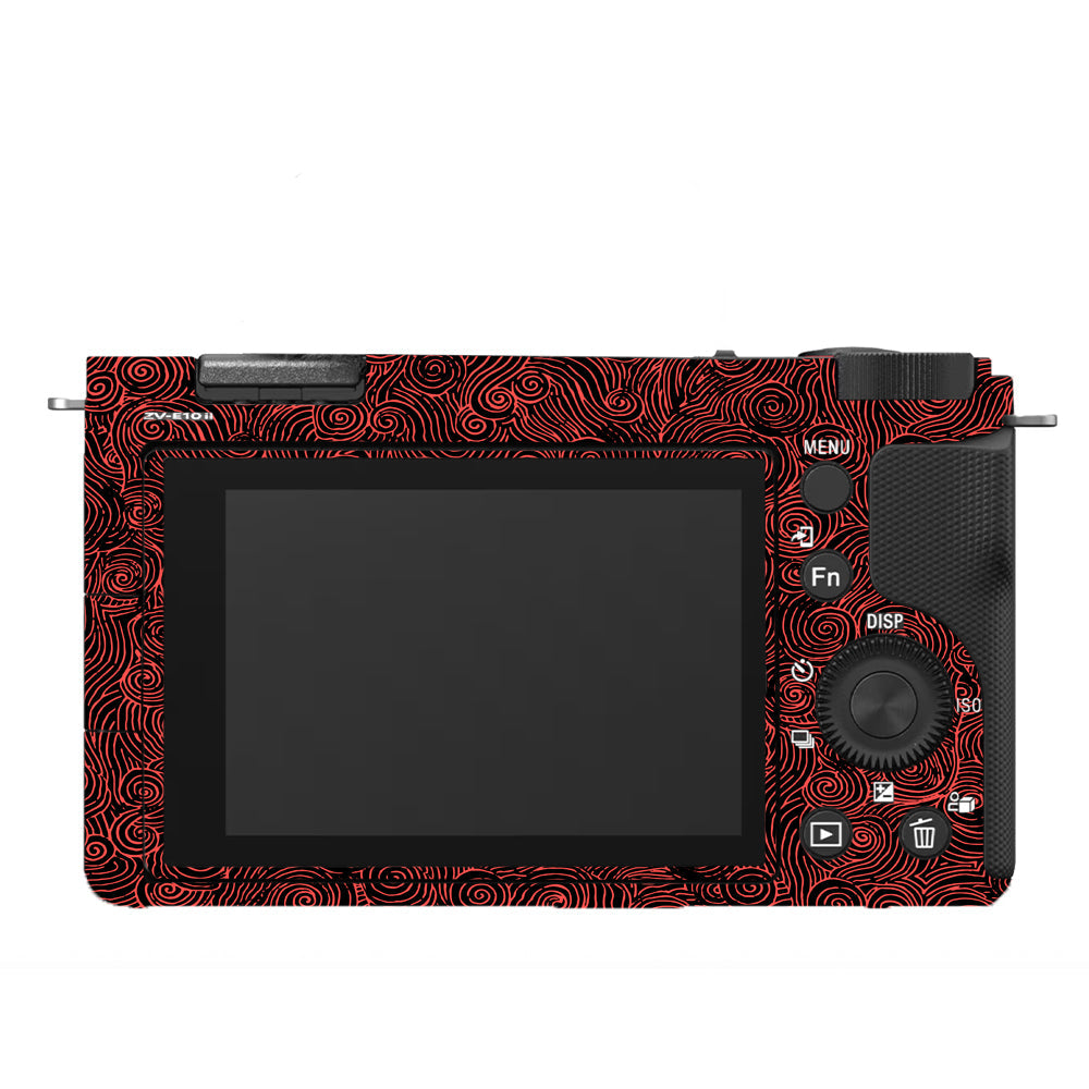 Red Spirals Sony ZV-E10 Camera Skins