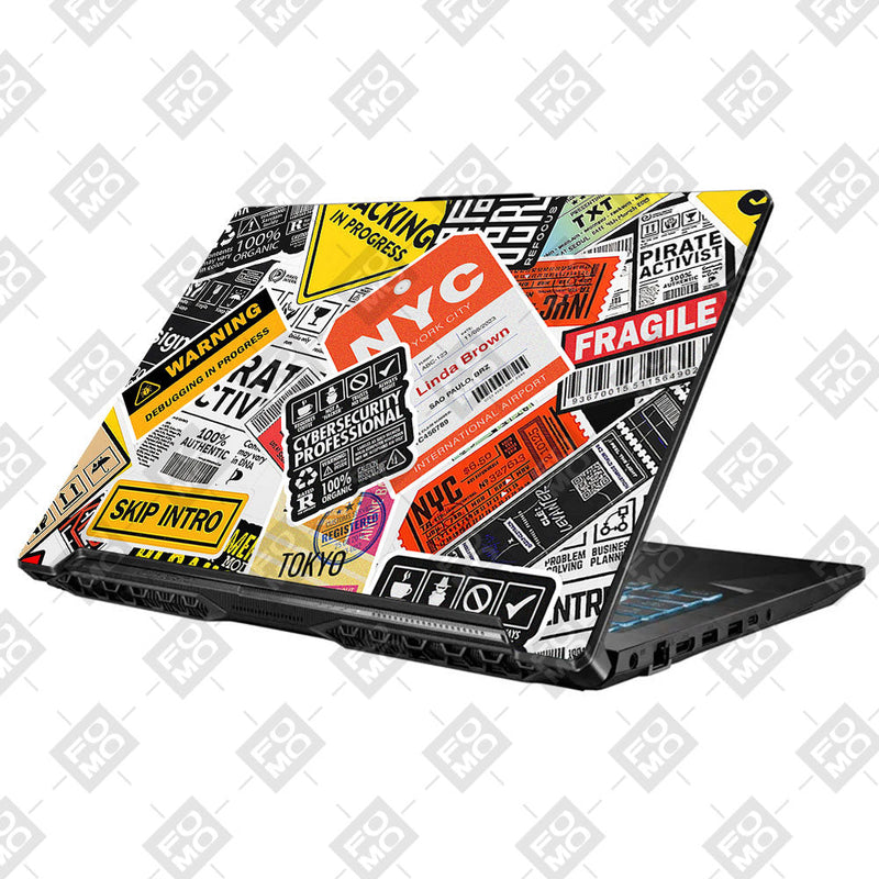 Tech Aesthetic Sticker Collage Asus TUF Gaming F17 FX706 Laptop Skin