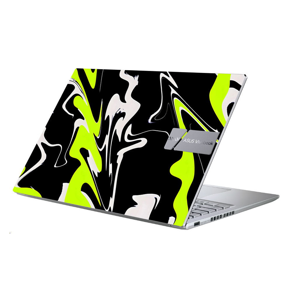 Neon Green and Black Patterns Asus Vivobook X1605ZA Laptop Skin