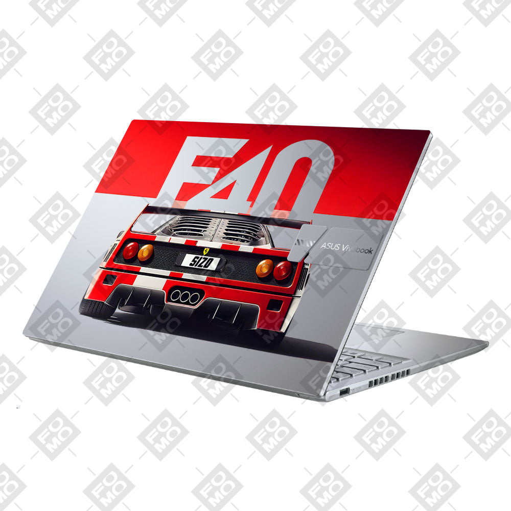 Transparent Ferrari F40 Asus Vivobook X1605ZA Laptop Skin