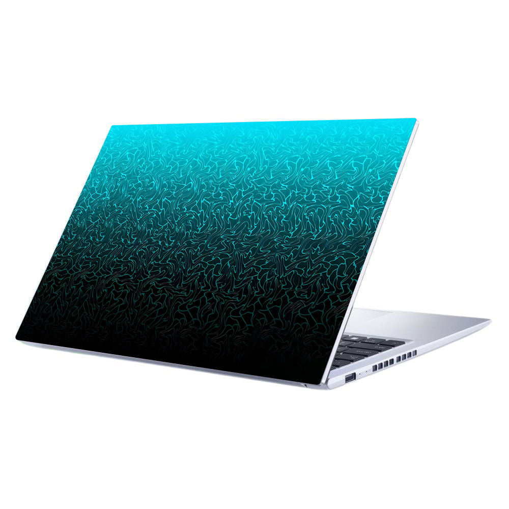 Cyan Blue to Black Gradient Asus Vivobook 15 X1502ZA Laptop Skin