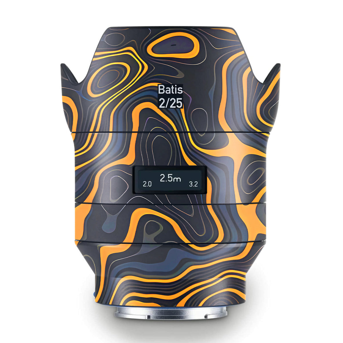 Amber Topographic Waves Zeiss Batis 25mm F/2 E-mount Camera Lens Skin
