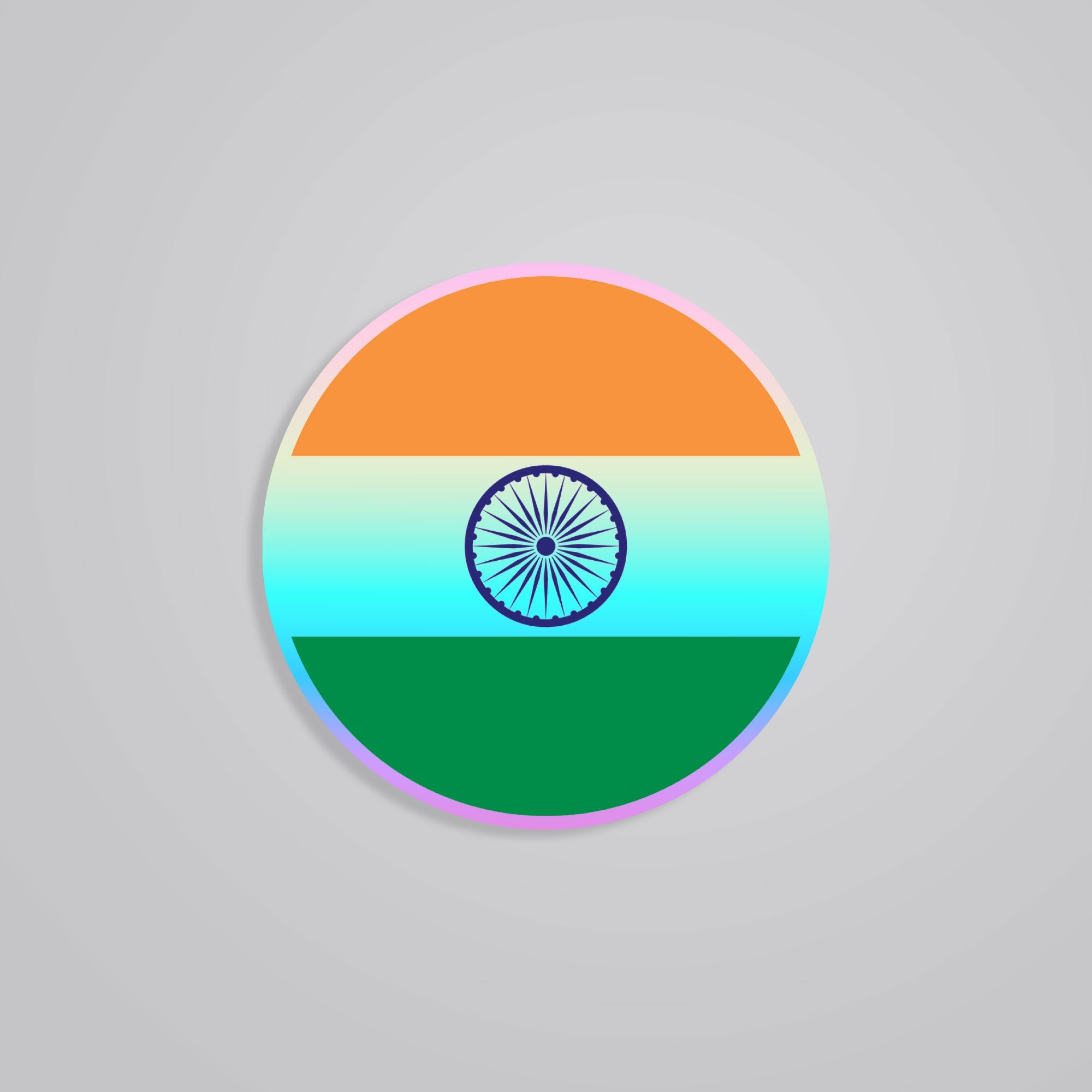 Indian Flag Circle Stickers