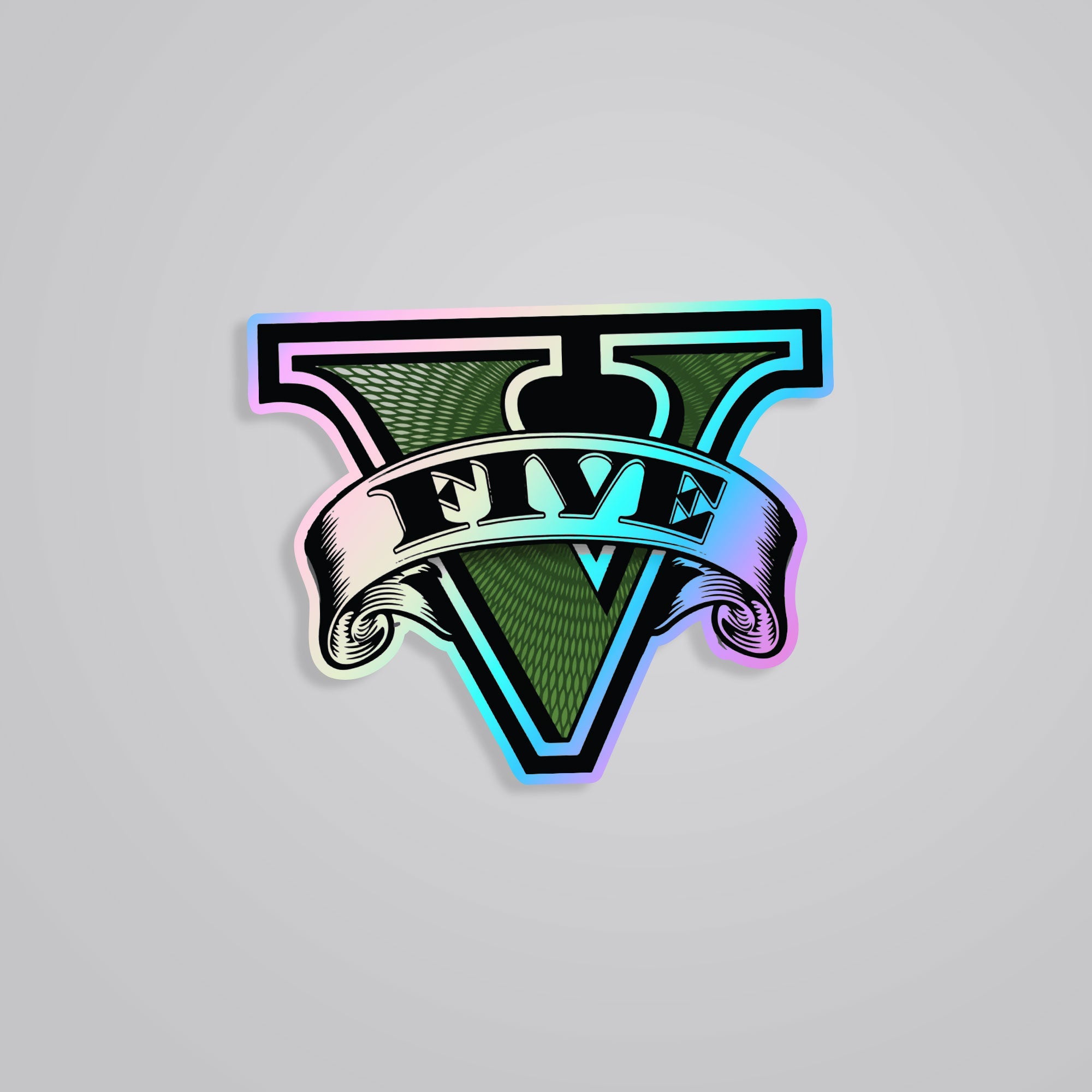 GTA 5 Logo Holographic Stickers