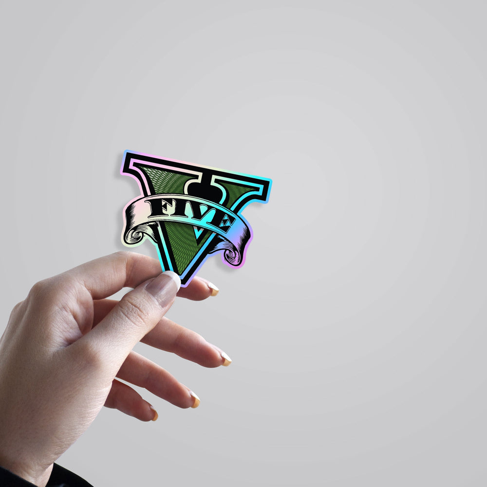 GTA 5 Logo Holographic Stickers