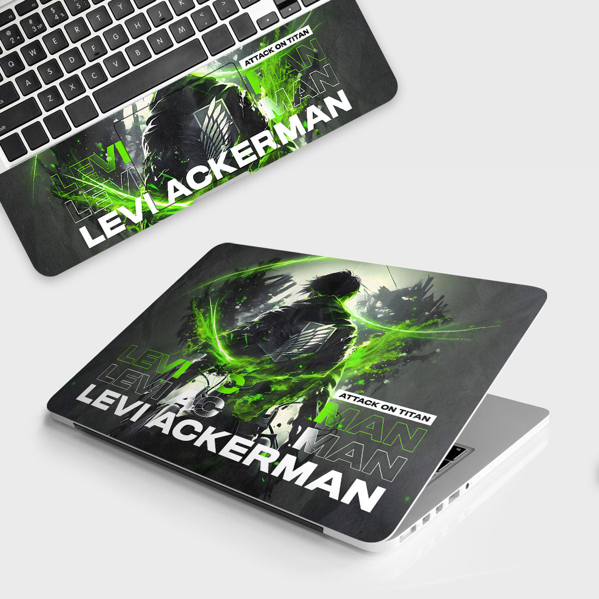 Levi Battle Fury Anime Laptop Skin Graphic