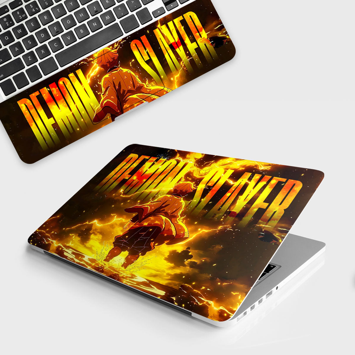 Zenitsu Lightning Strike Anime Laptop Skin Design