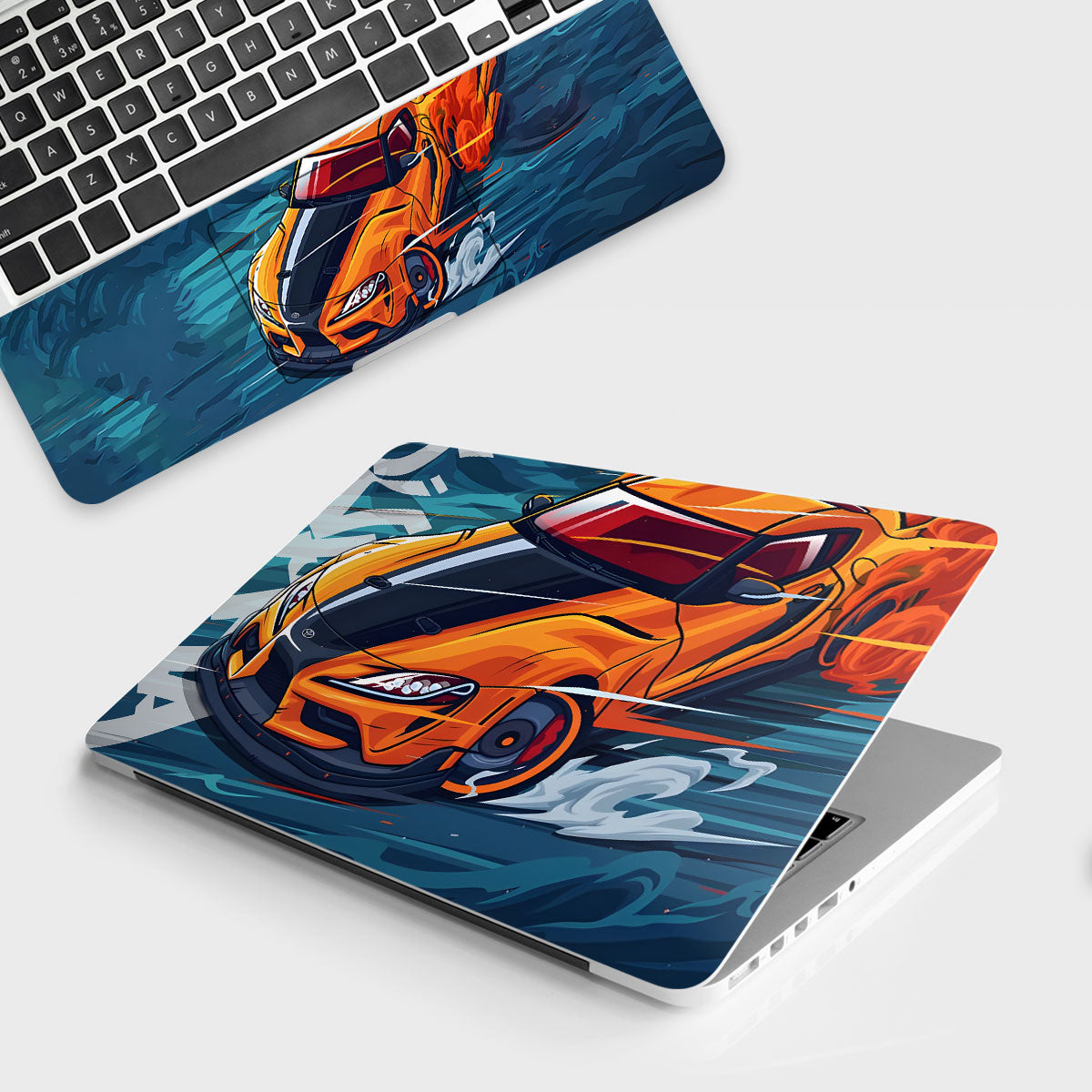 Blazing Supra Cars & Bikes Laptop Skin