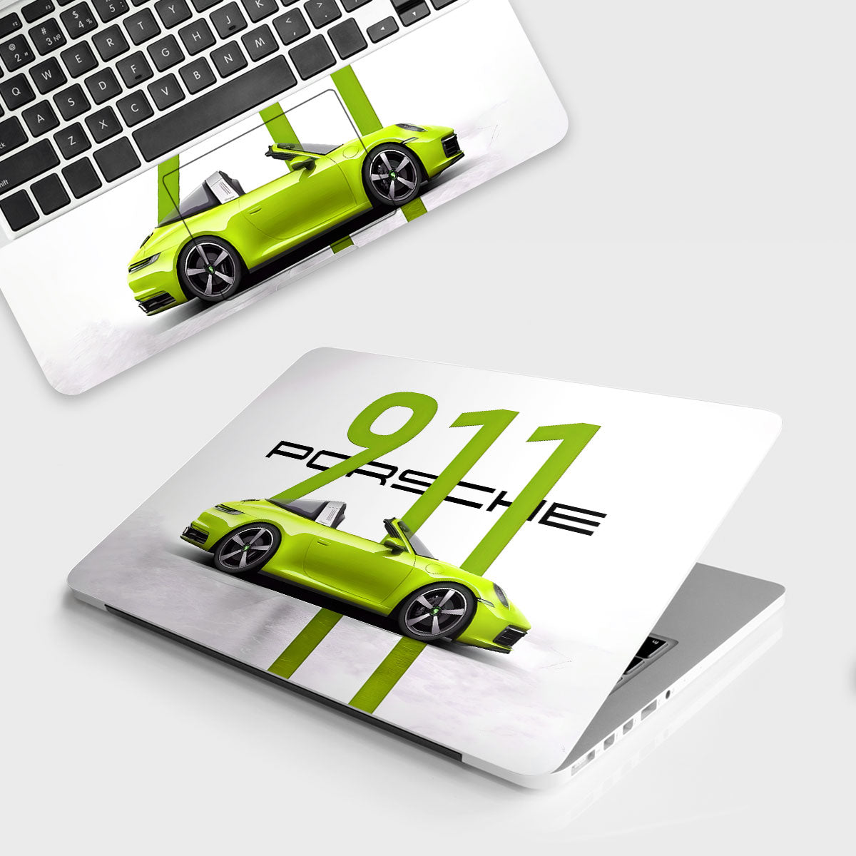 Lime Porsche 911 Laptop Skin